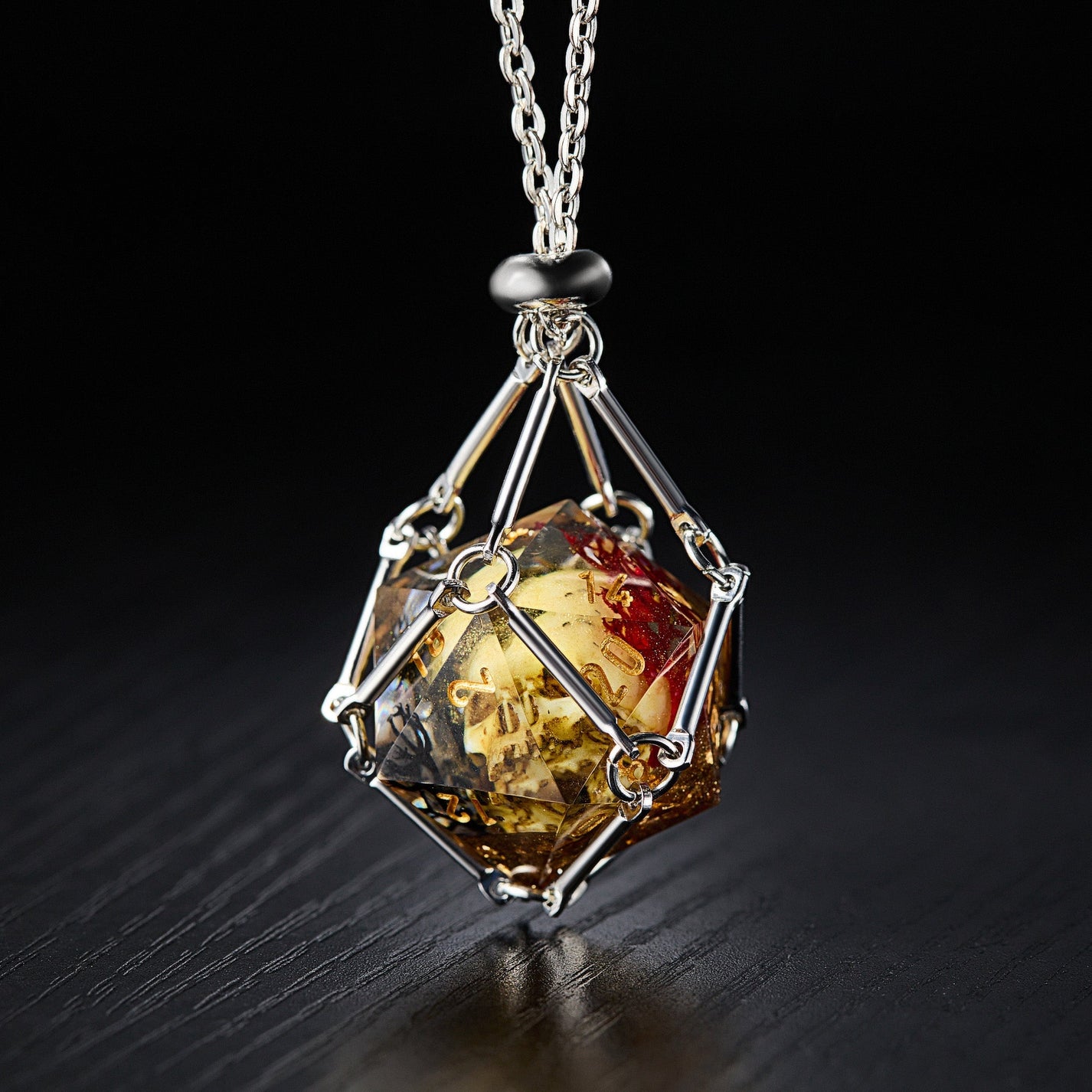 Red Black Coral Skull Resin DnD D&D Dice Set – CrystalMaggie