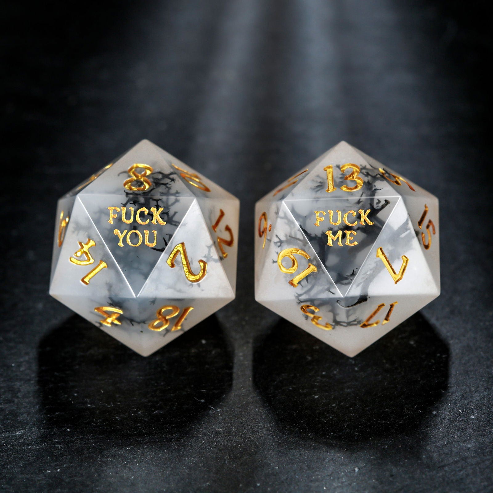 Labradorite Gemstone DnD D&D Dice Set