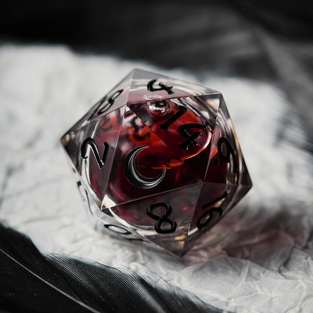 Cracks of Gold Resin DnD D&D Dice Set