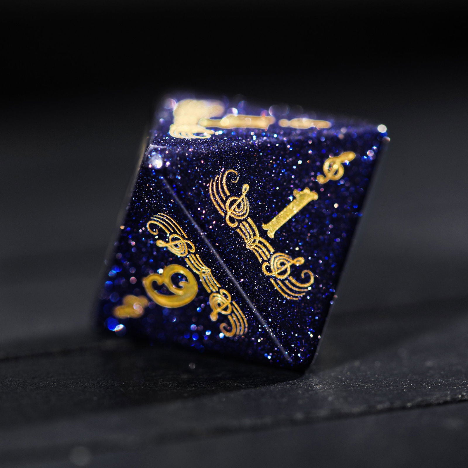 Blue Sandstone Gemstone Dice Bard DnD D&D Dice Set