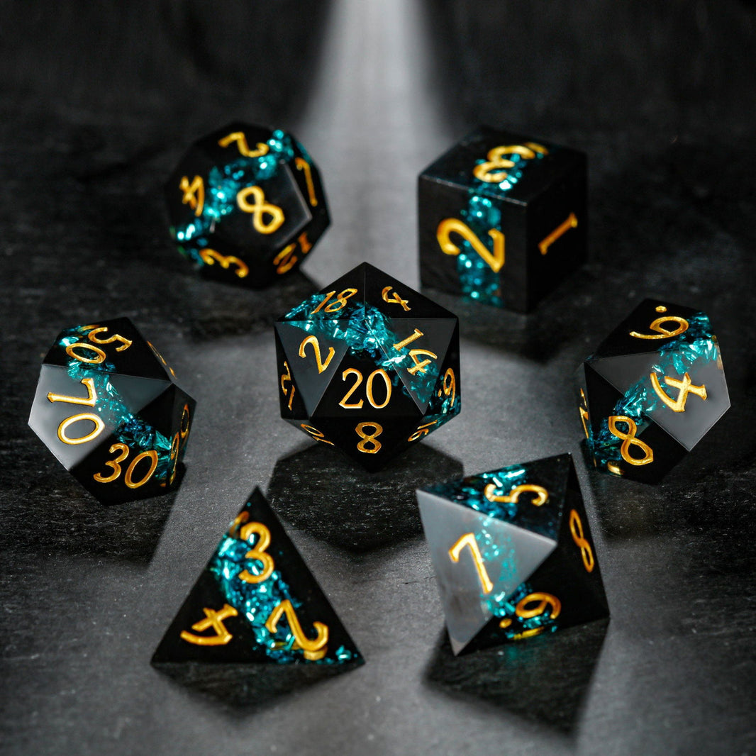 Rose Bud Glitter Resin Vampire Dice D10 – CrystalMaggie