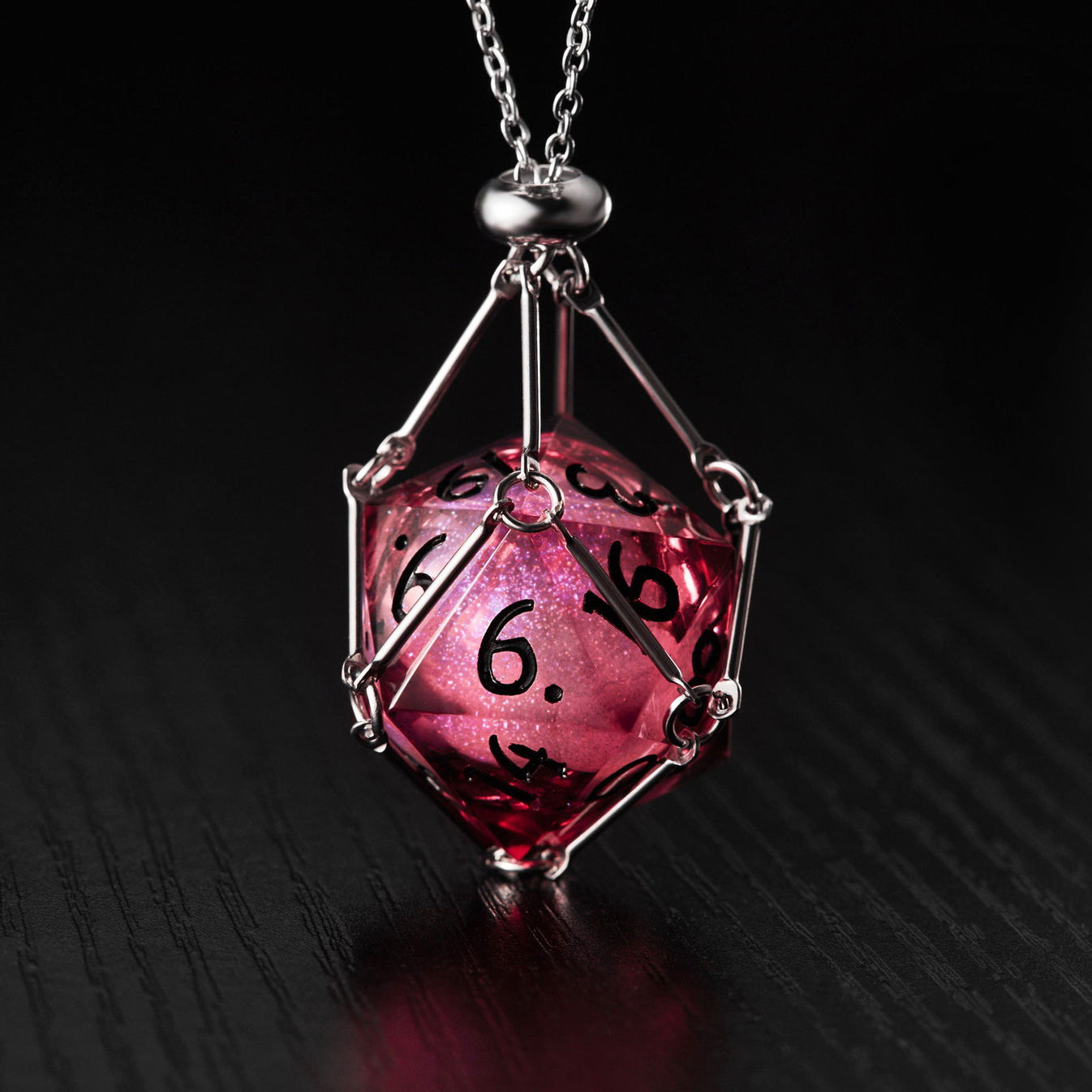 Dark Red Liquid Core Moon Resin DnD D&D Dice Set – CrystalMaggie