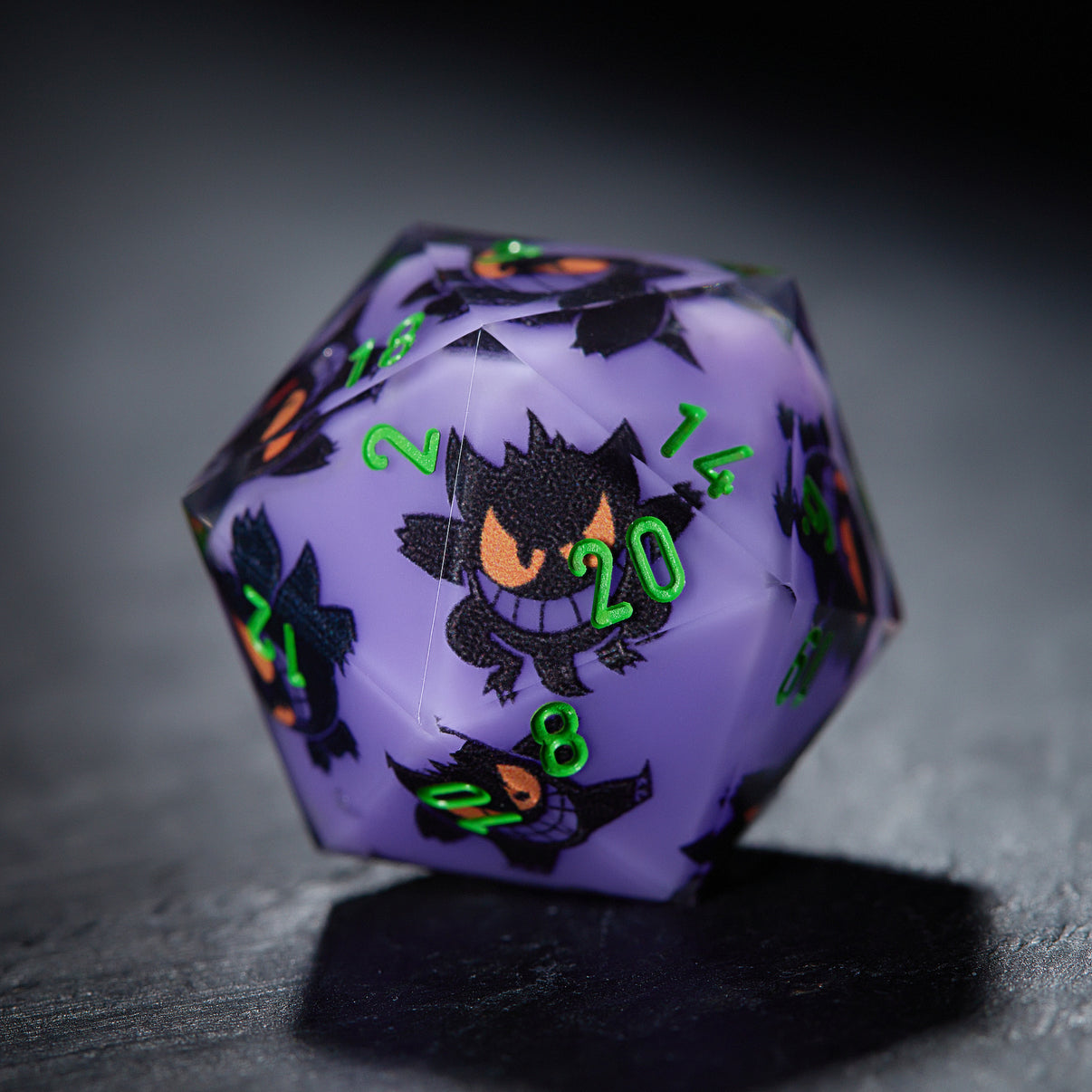 Pokemon Gengar Purple Resin DnD D&D Dice Set – CrystalMaggie