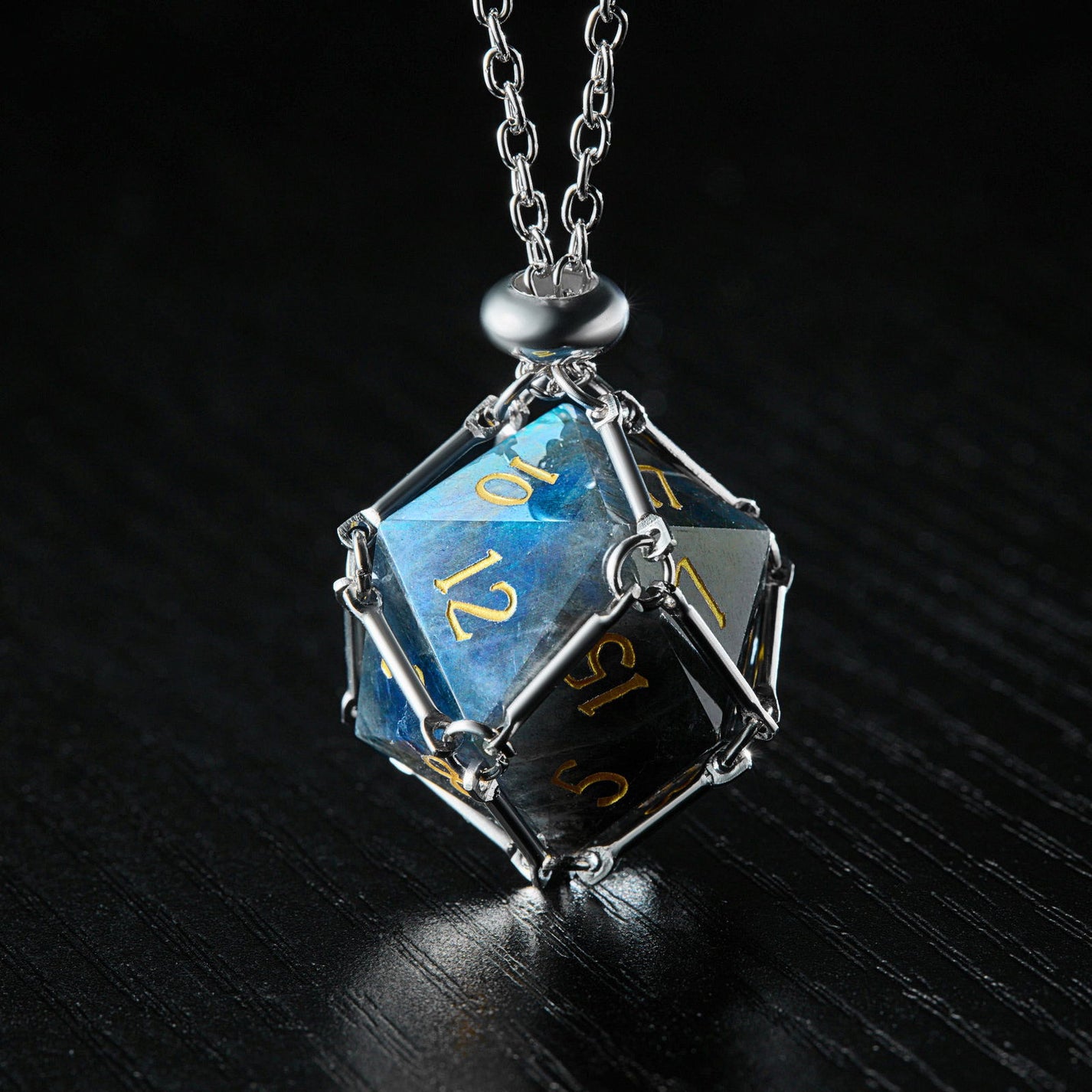 Labradorite Gemstone DnD D&D Dice Set – CrystalMaggie