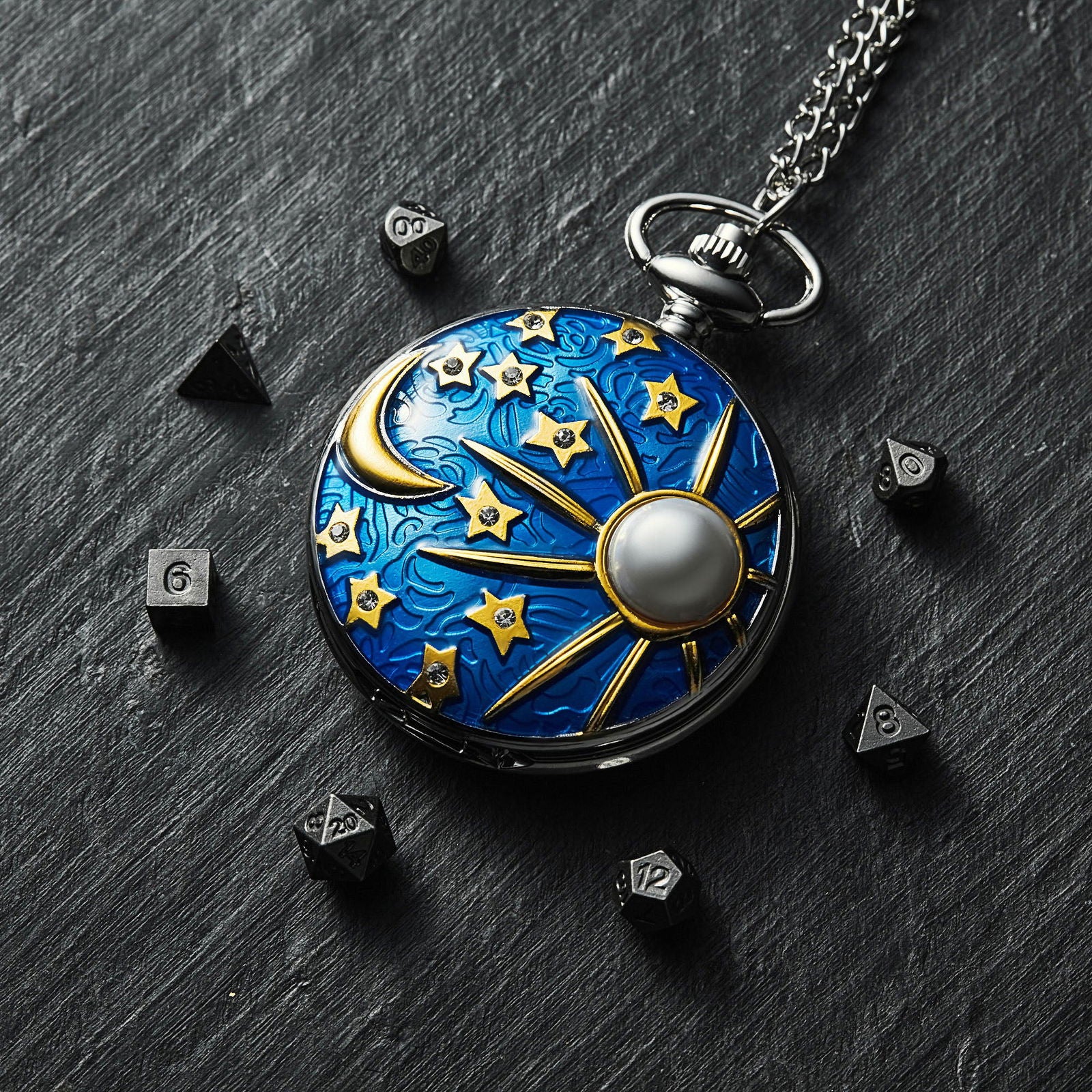 Cracks of Gold Resin DnD D&D Dice Set