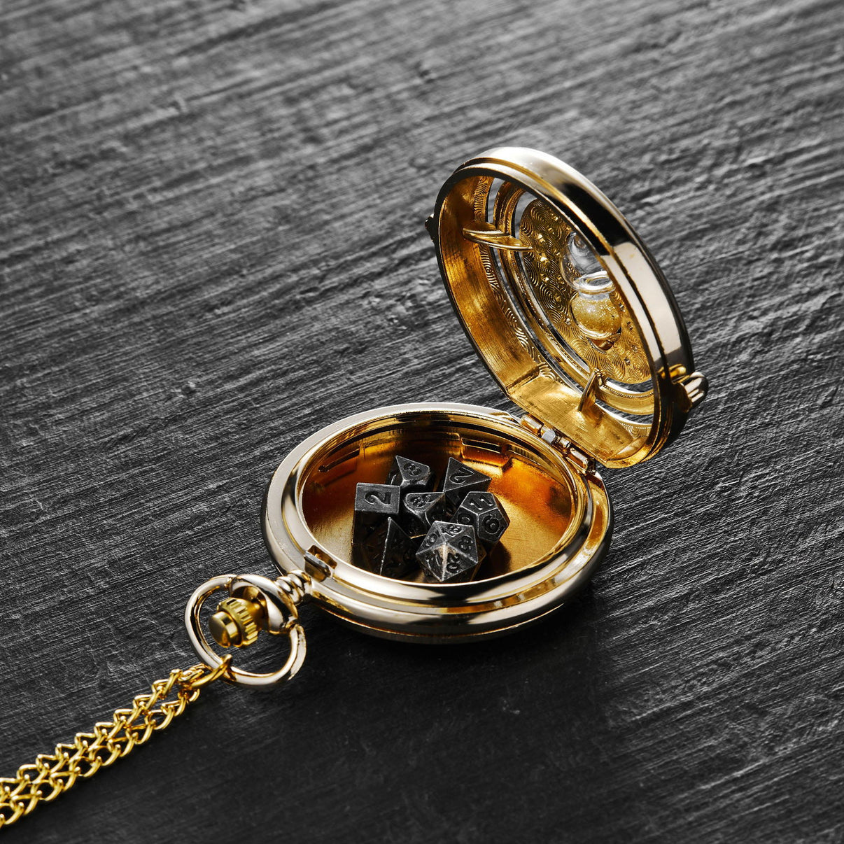 Micro Mini Metal DnD D&D Dice Set Hourglass Pocket Case – CrystalMaggie