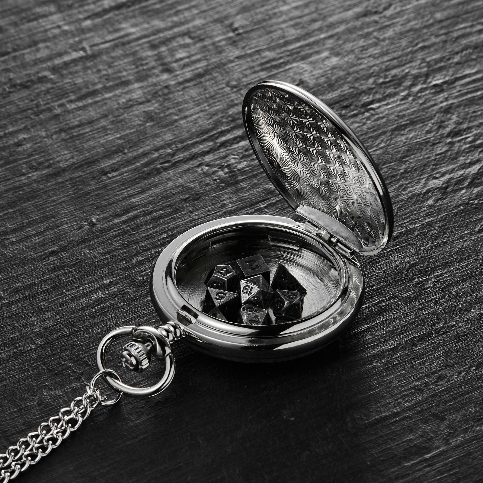 Micro Mini Metal DnD D&D Dice Silver Pocket Case – CrystalMaggie
