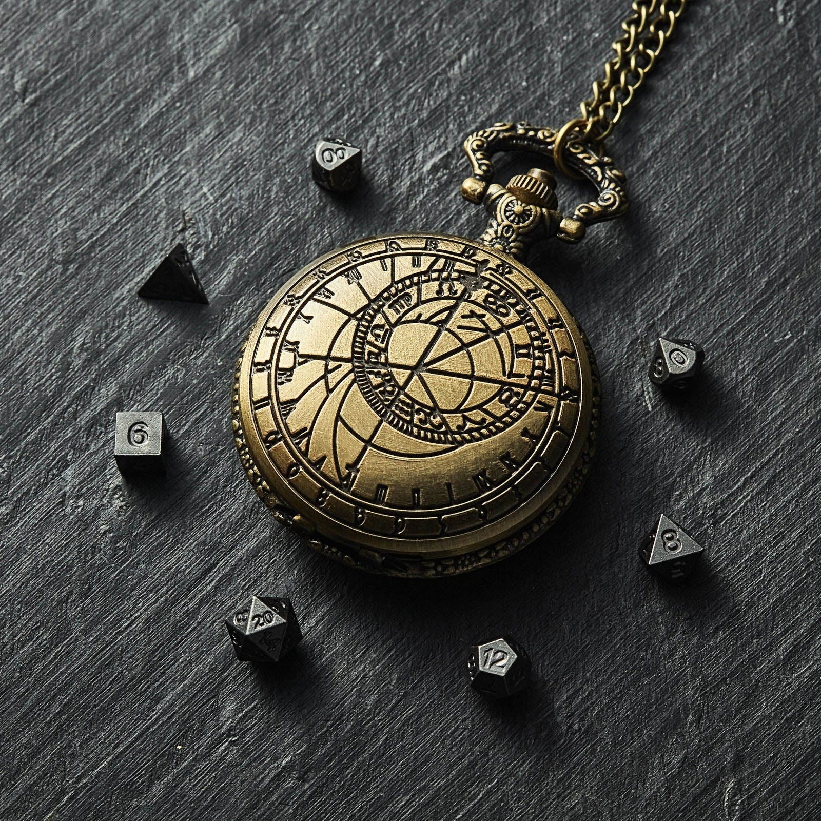 Green Feather Resin Owl DnD D&D Dice Set