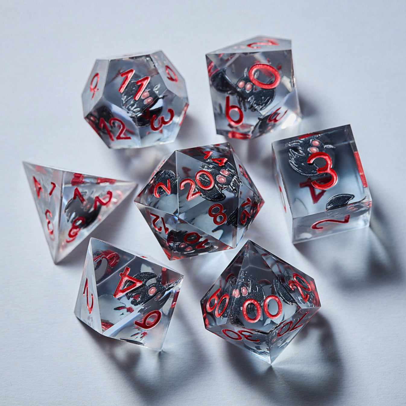 Mothman Resin DnD D&D Dice Set – CrystalMaggie