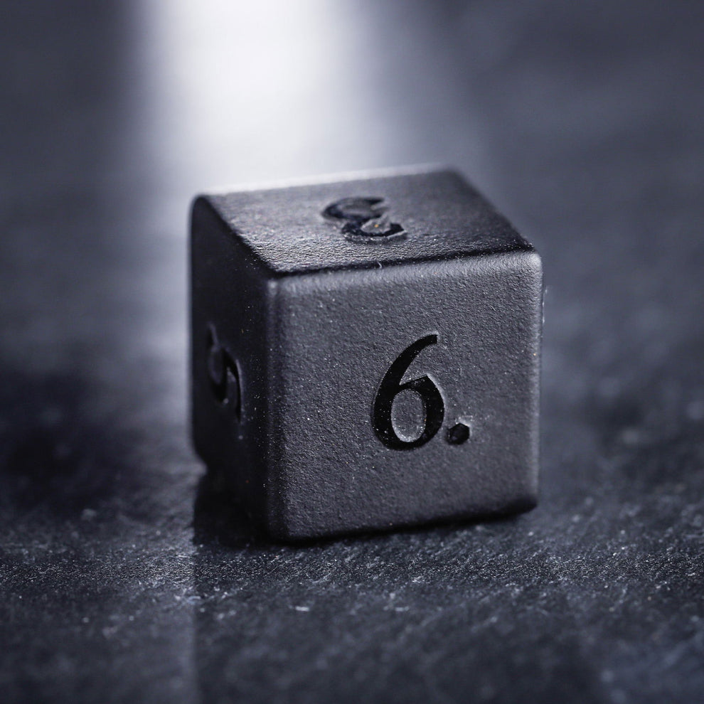 Raised Black Obsidian Gemstone DnD D&D Dice Set – CrystalMaggie