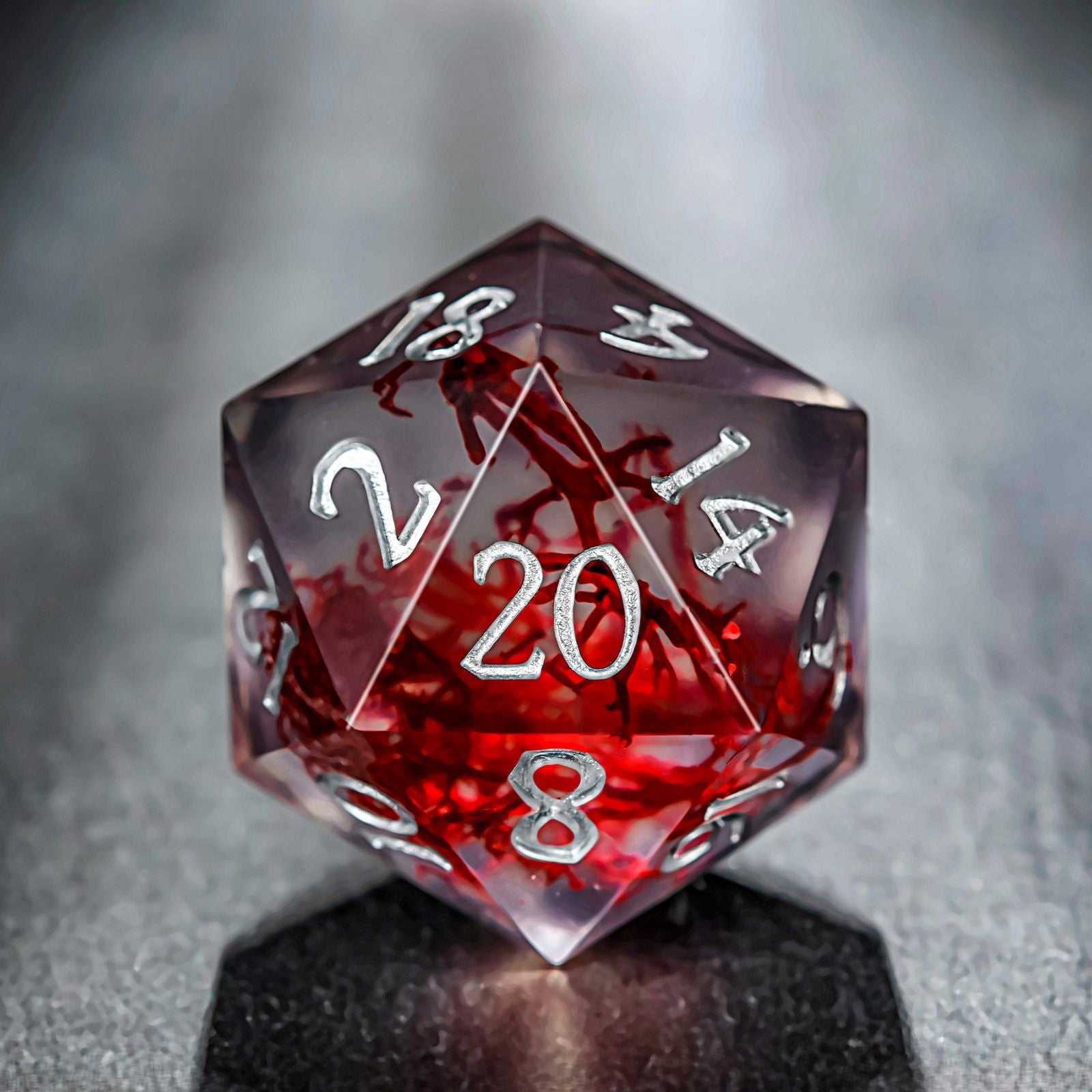 Red Coral Resin DnD D&D Dice Set – CrystalMaggie