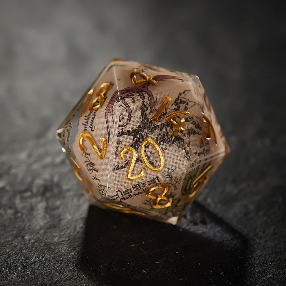 Flying Dragon Map Resin DnD D&D Dice Set – CrystalMaggie