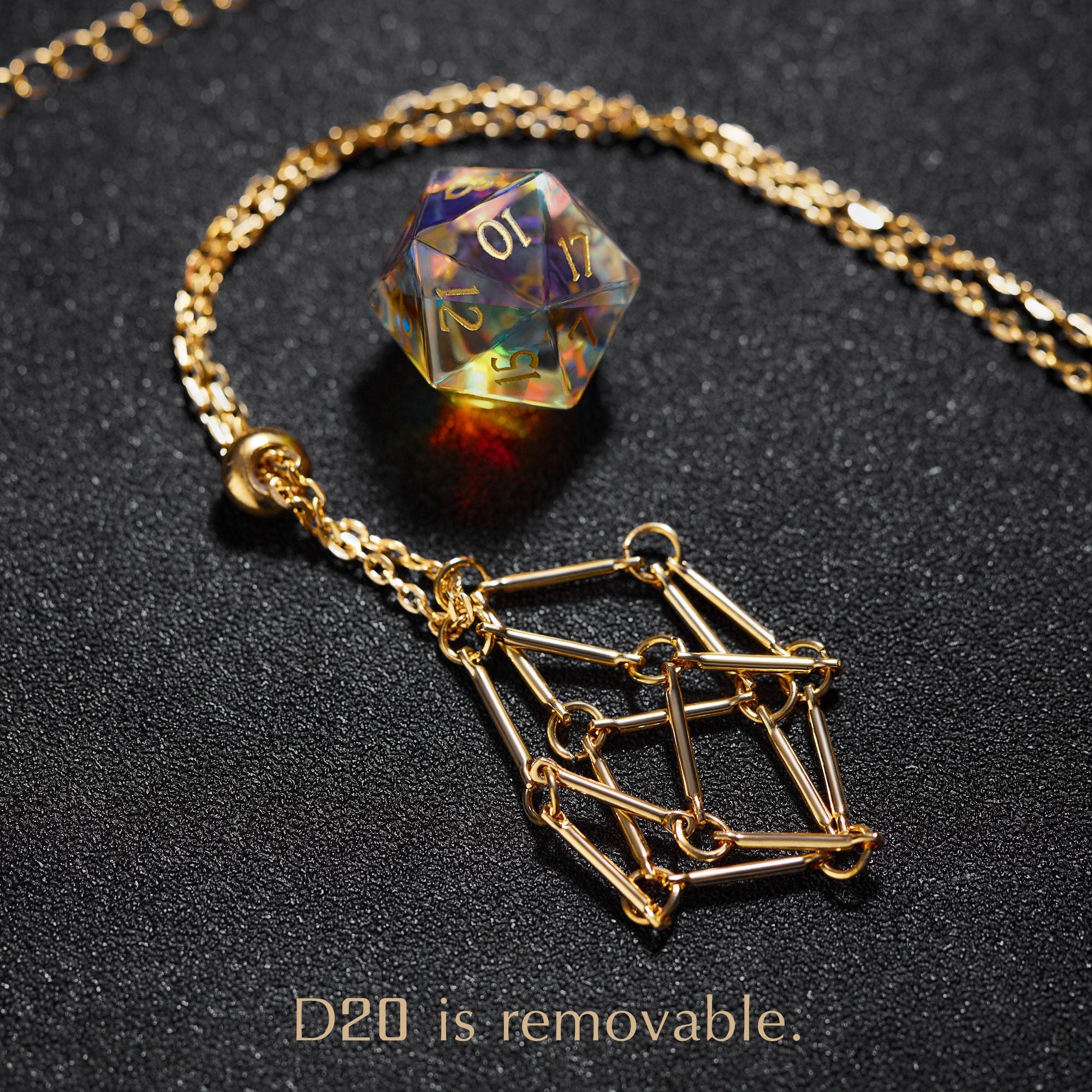 Yooperlite Gemstone DnD D&D Dice Set – CrystalMaggie