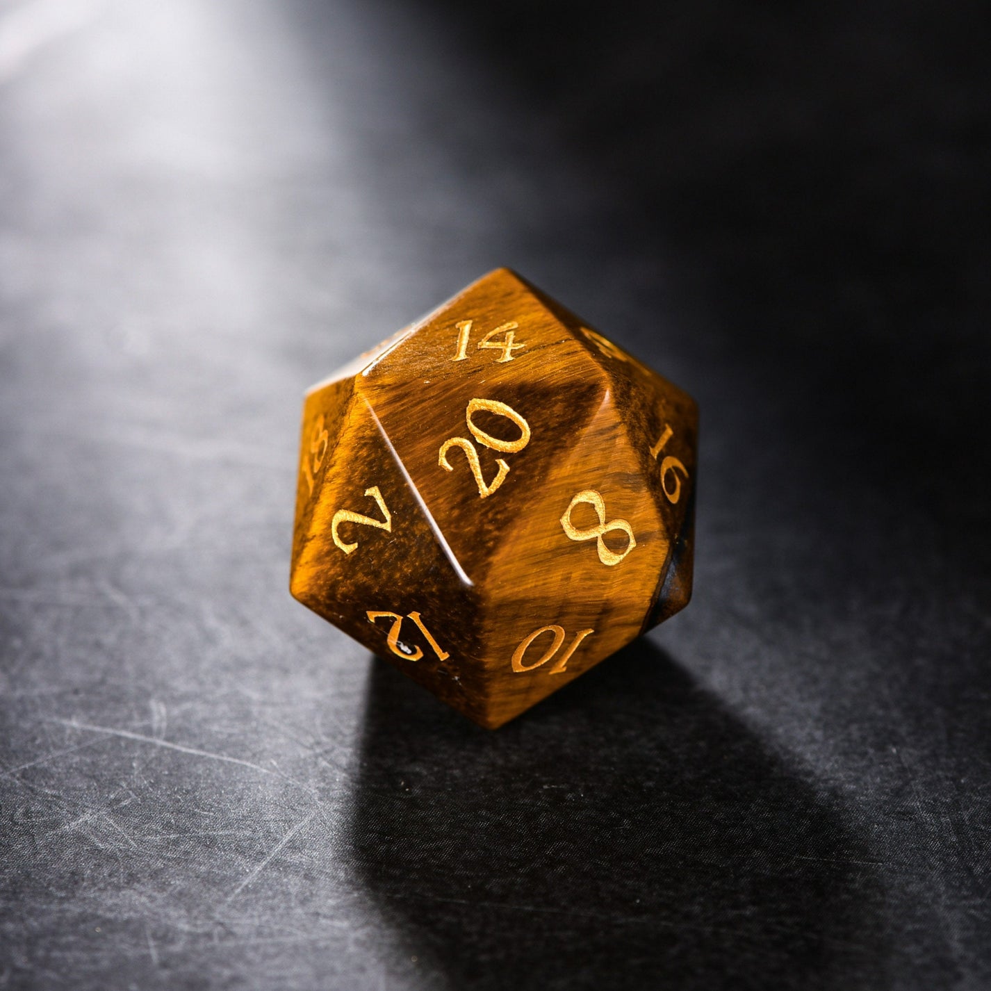 Tiger's Eye Gemstone DnD D&D Dice Set – CrystalMaggie