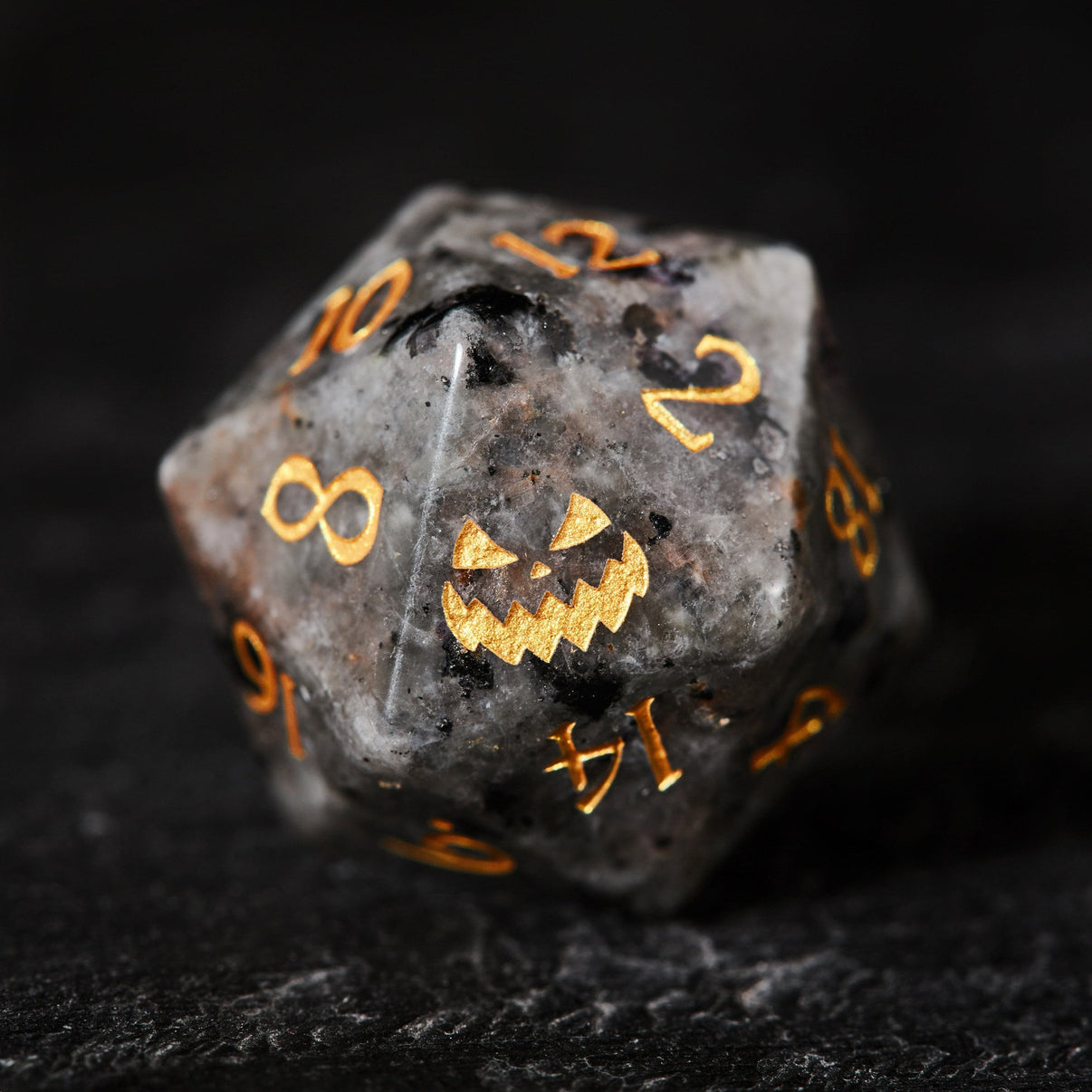 Yooperlite UV Reactive Gemstone Halloween Pumpkin DnD D&D Dice ...